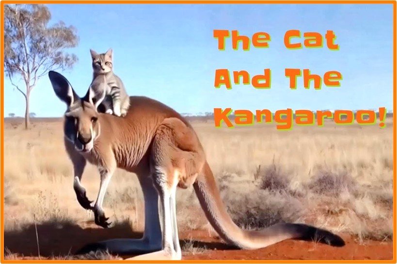 Solve Kangaroos Love Cats Too! jigsaw puzzle online with 35 pieces
