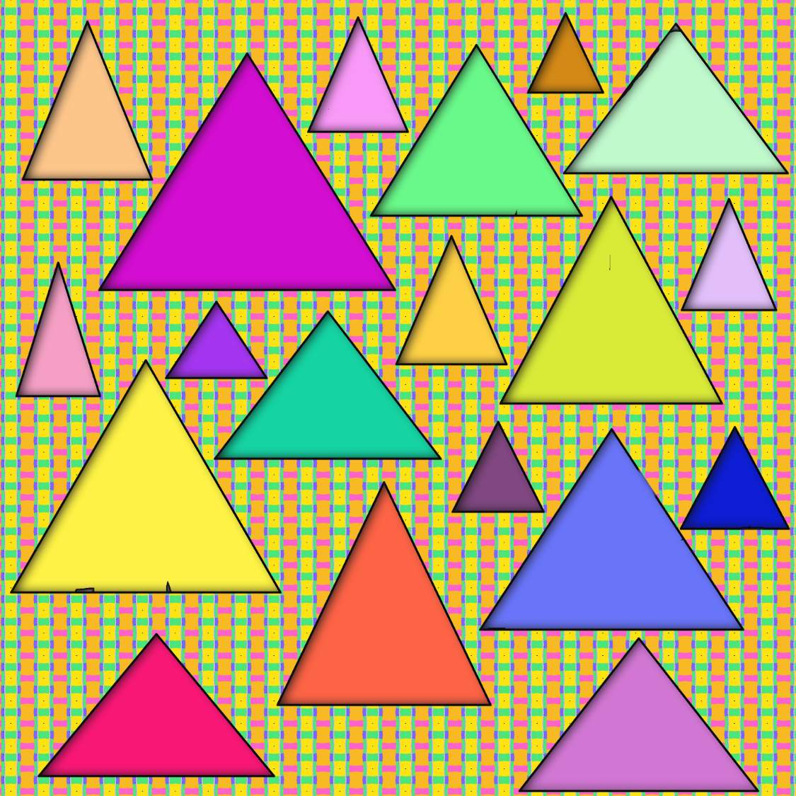 Solve HOVERING TRIANGLES jigsaw puzzle online with 36 pieces
