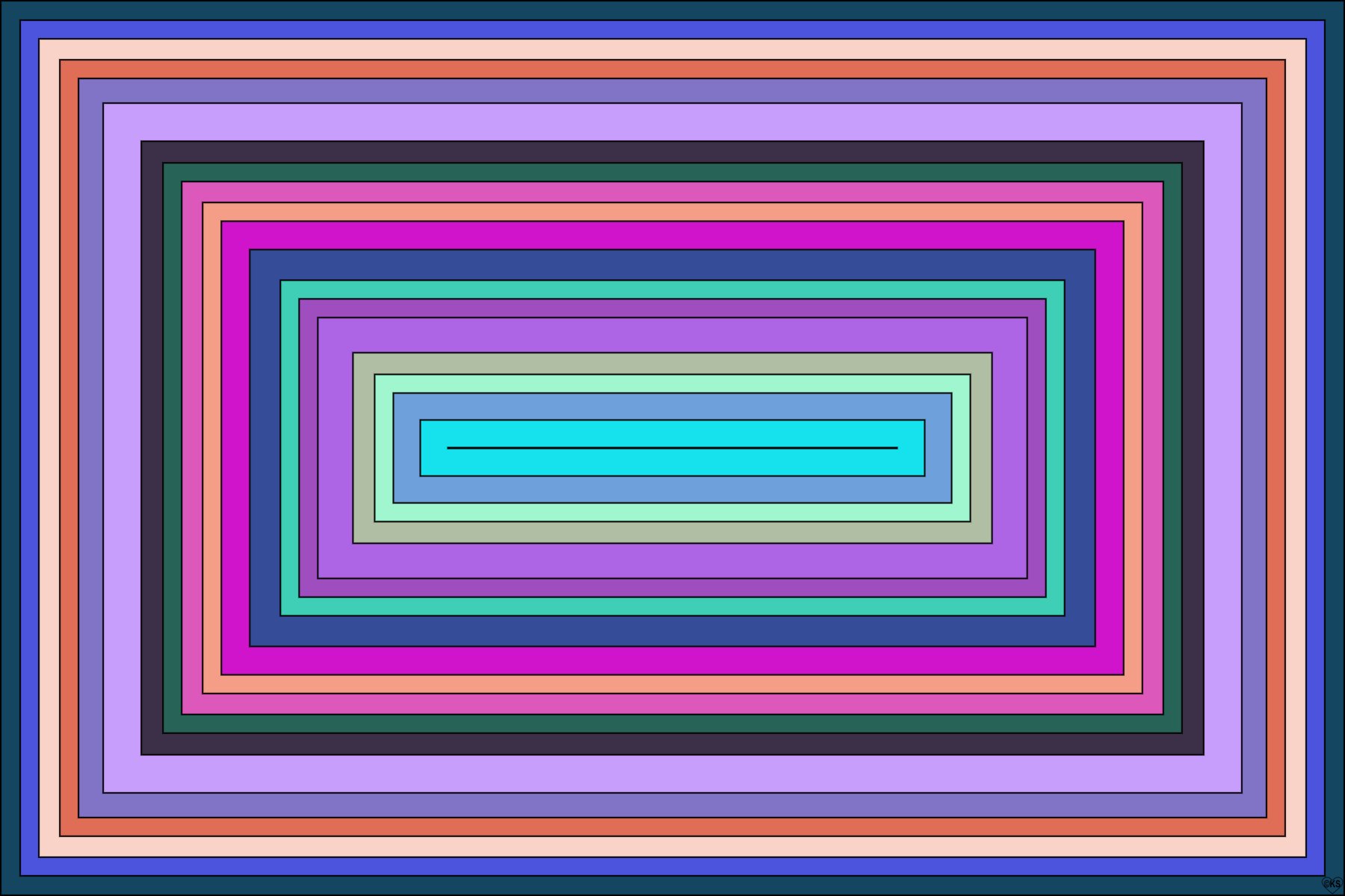 Solve Concentric Rectangles!! ~ M jigsaw puzzle online with 96 pieces