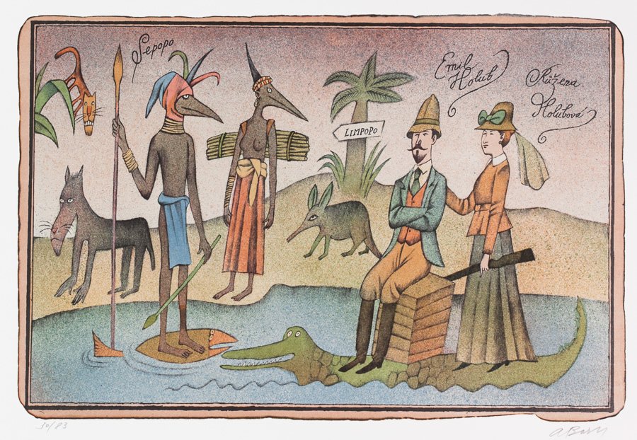 Solve Mr. and Mrs. Holub on their African Travels jigsaw puzzle online ...