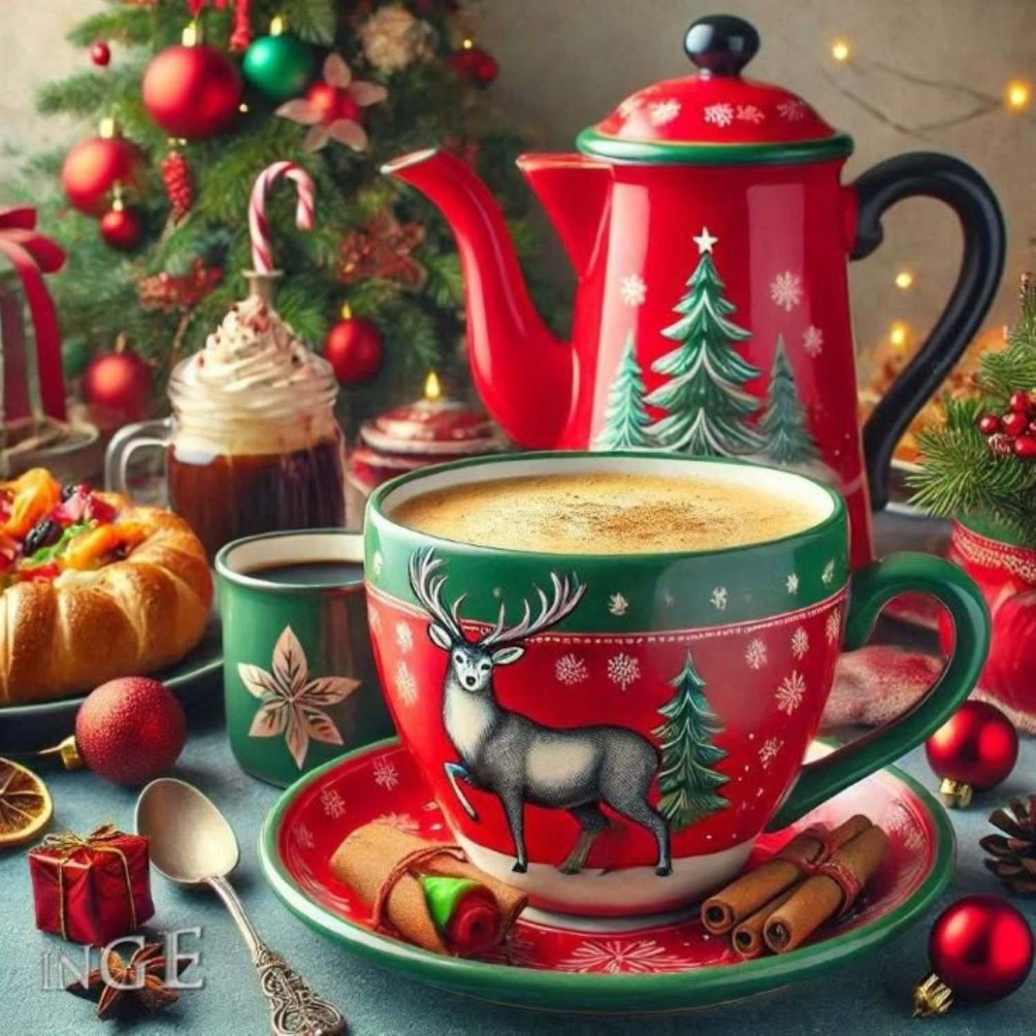 Solve Christmas hot chocolate jigsaw puzzle online with 256 pieces