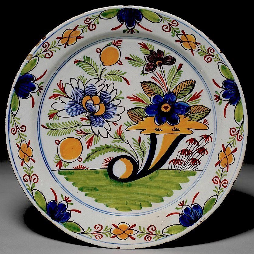 Solve Polychrome Charger Netherlands, Holland, Delft,1700s jigsaw ...