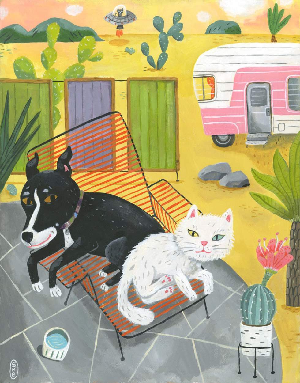 Solve dema and kiki jigsaw puzzle online with 80 pieces