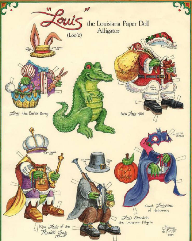 Solve Paper Doll ~ Alligator jigsaw puzzle online with 80 pieces