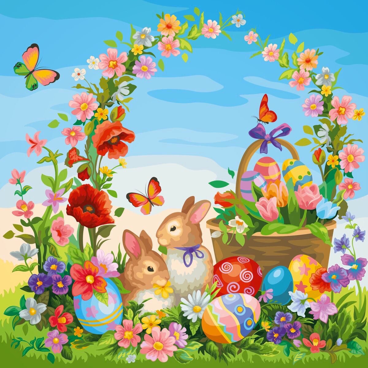 Solve Spring Easter jigsaw puzzle online with 100 pieces