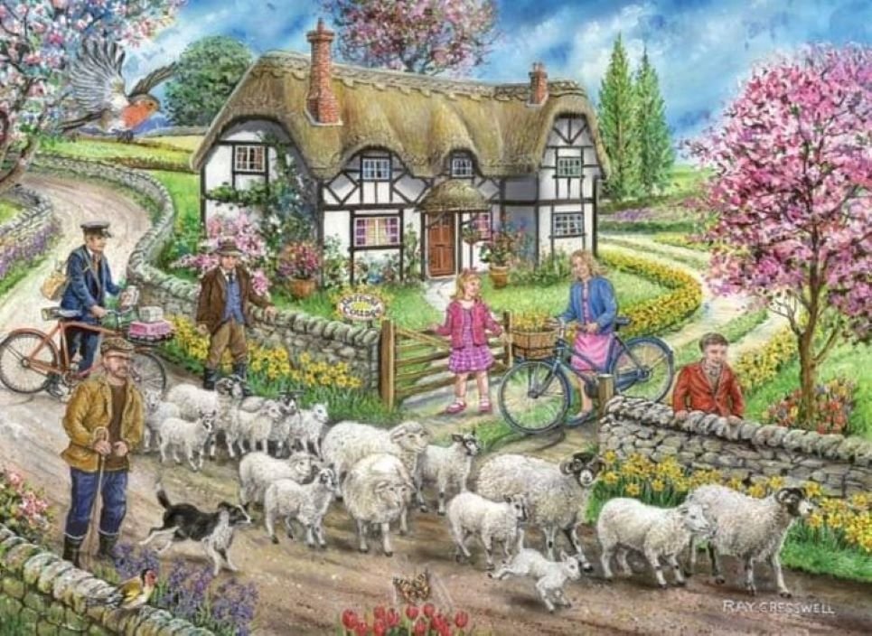 Solve The Shepherd and His Flock jigsaw puzzle online with 150 pieces
