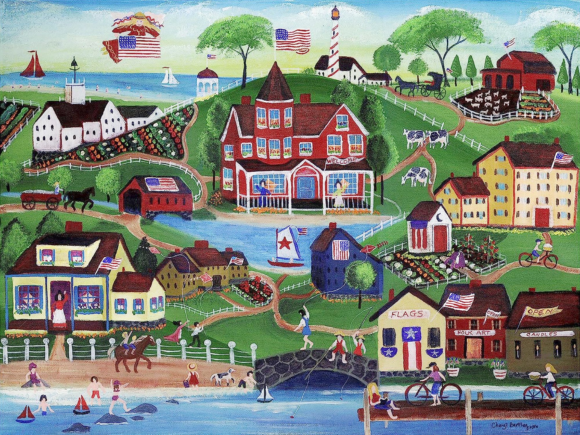 Solve Farms Inn jigsaw puzzle online with 352 pieces