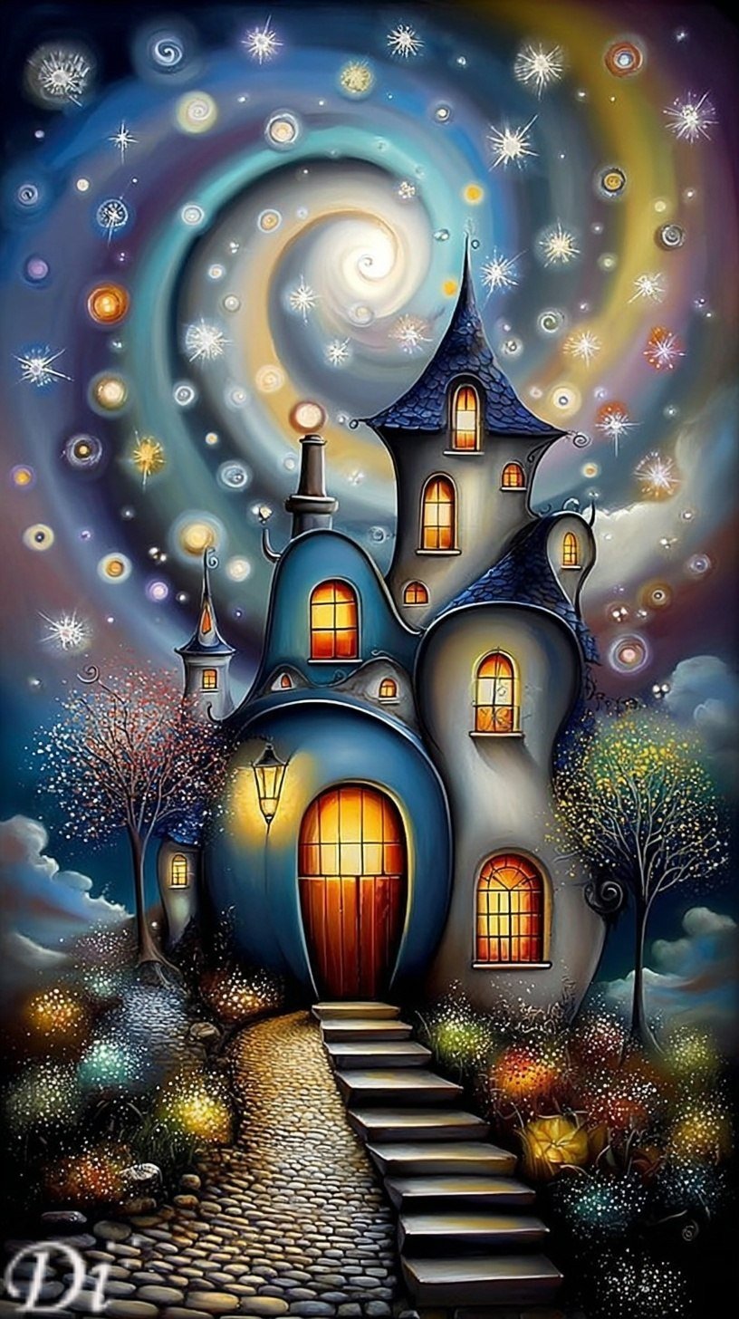 Solve surreal cottage (resize 15 to 336) jigsaw puzzle online with 60 ...