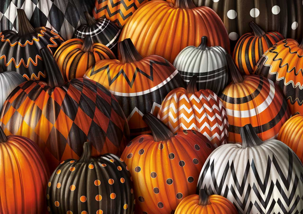 Solve Patterned-Pumpkins jigsaw puzzle online with 247 pieces