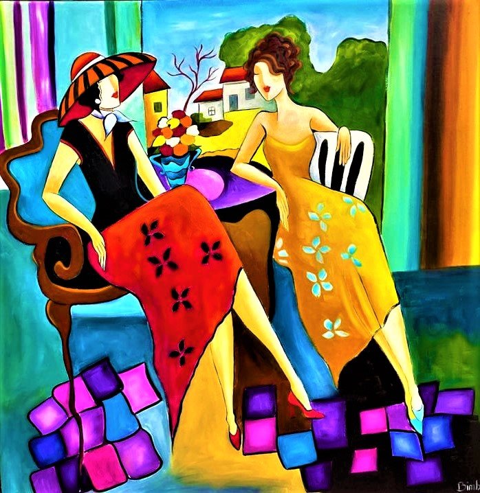 Solve Bimbi - Girlfriend chat jigsaw puzzle online with 64 pieces