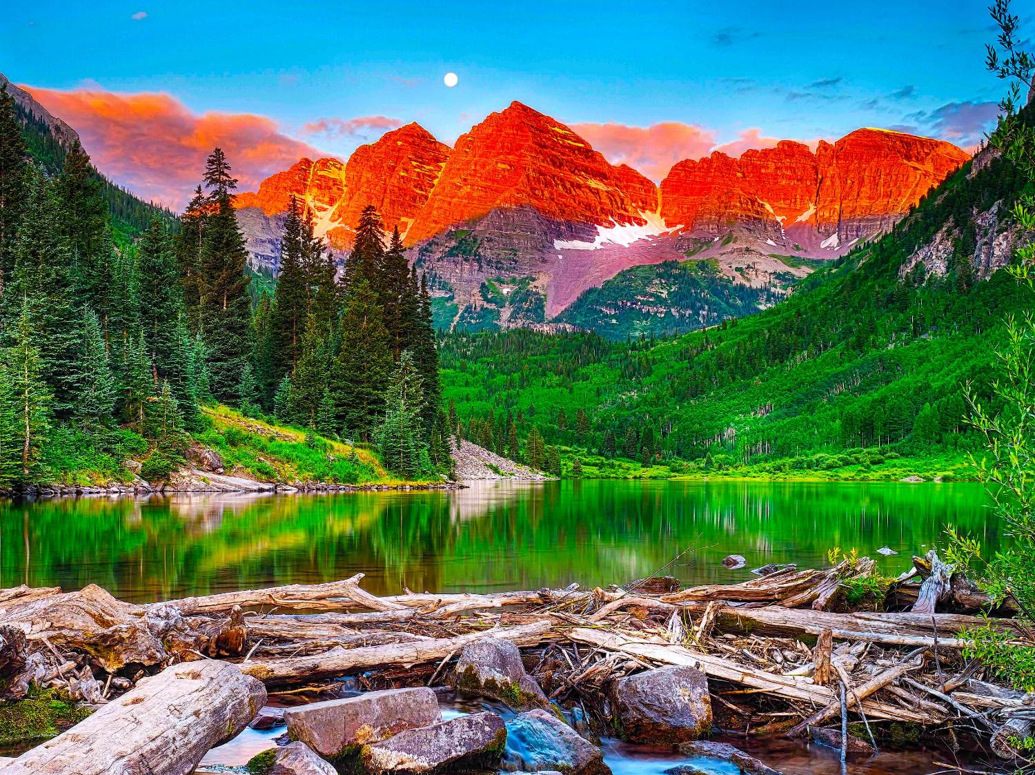 Solve The Maroon Bells near Aspen Colorado jigsaw puzzle online with 88 ...