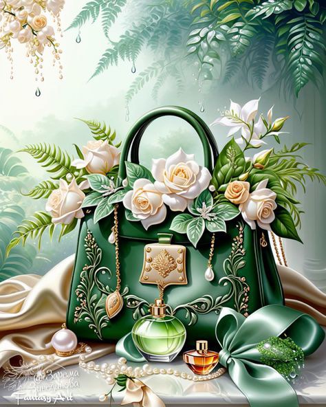 Solve Lovely Green Purse - AI art jigsaw puzzle online with 42 pieces
