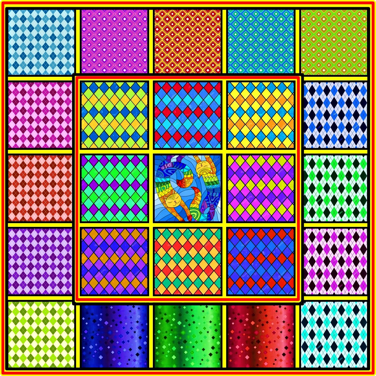 Solve Whimsical Cats jigsaw puzzle online with 169 pieces