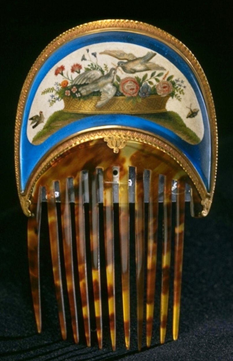 Solve English Tortoiseshell and Enamel Hair Comb, 1800-1824 jigsaw ...