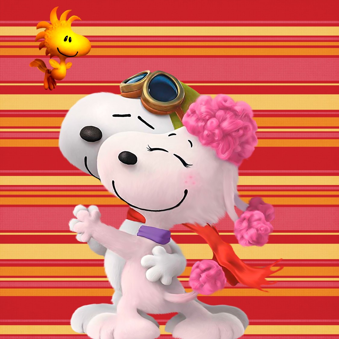 Solve Snoopy and Fifi jigsaw puzzle online with 64 pieces