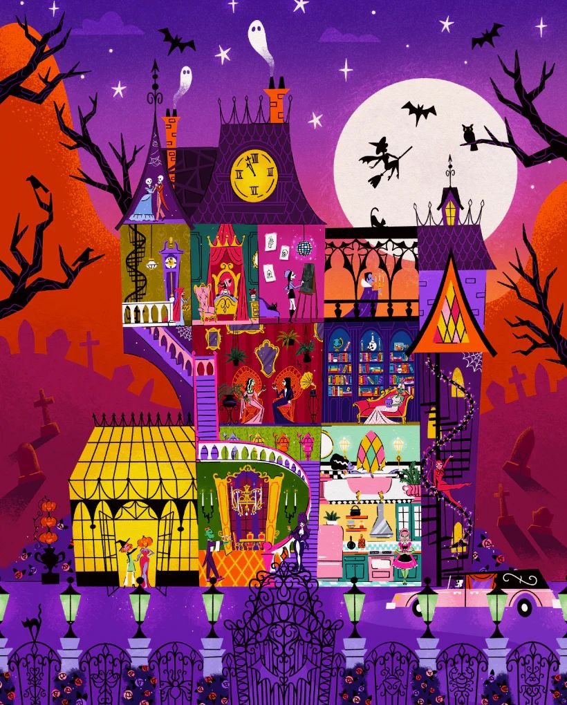 Solve haunted house jigsaw puzzle online with 255 pieces