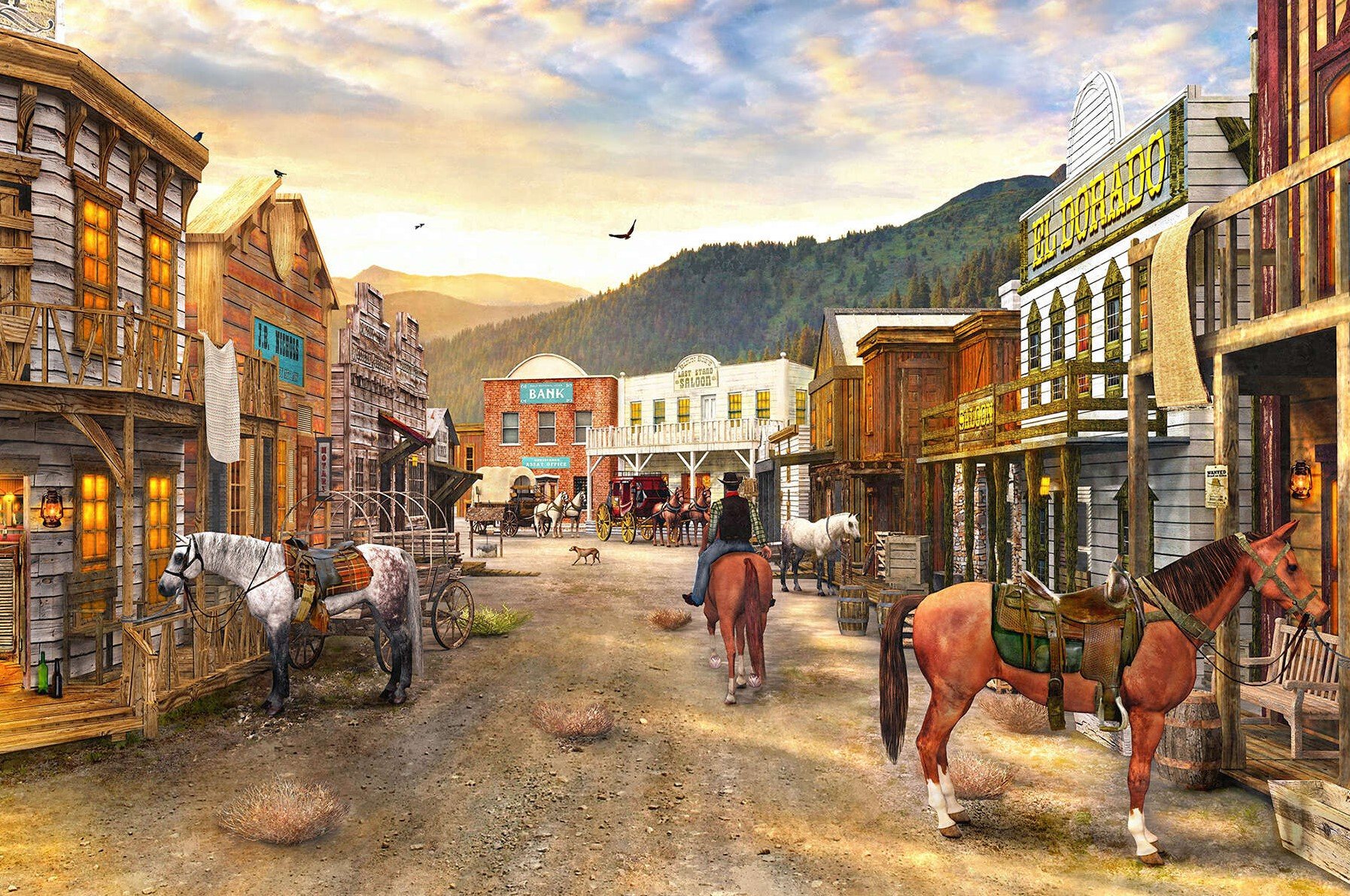 Solve Wild Wild West jigsaw puzzle online with 70 pieces