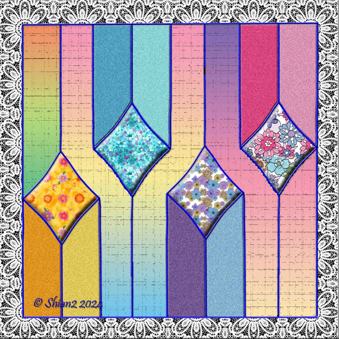 Solve Daisy Lace Edge jigsaw puzzle online with 16 pieces