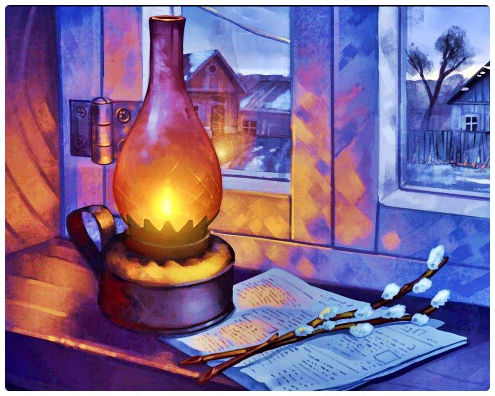 Solve Lamp Light in the Window jigsaw puzzle online with 154 pieces