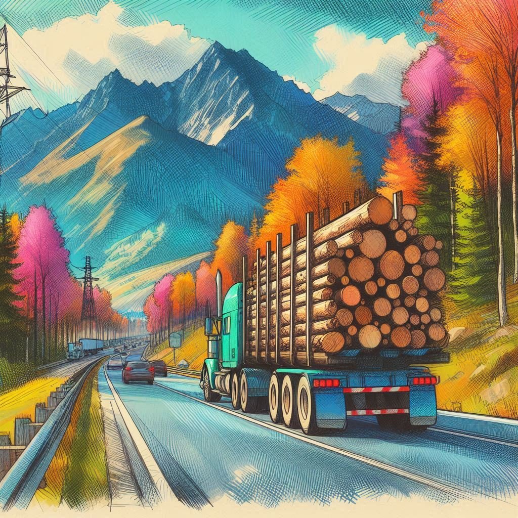 Solve Logging Truck (resizable 9 to 306 pieces) jigsaw puzzle online ...