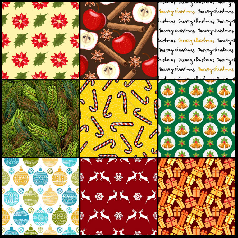 Solve Christmas pattern 7 jigsaw puzzle online with 81 pieces