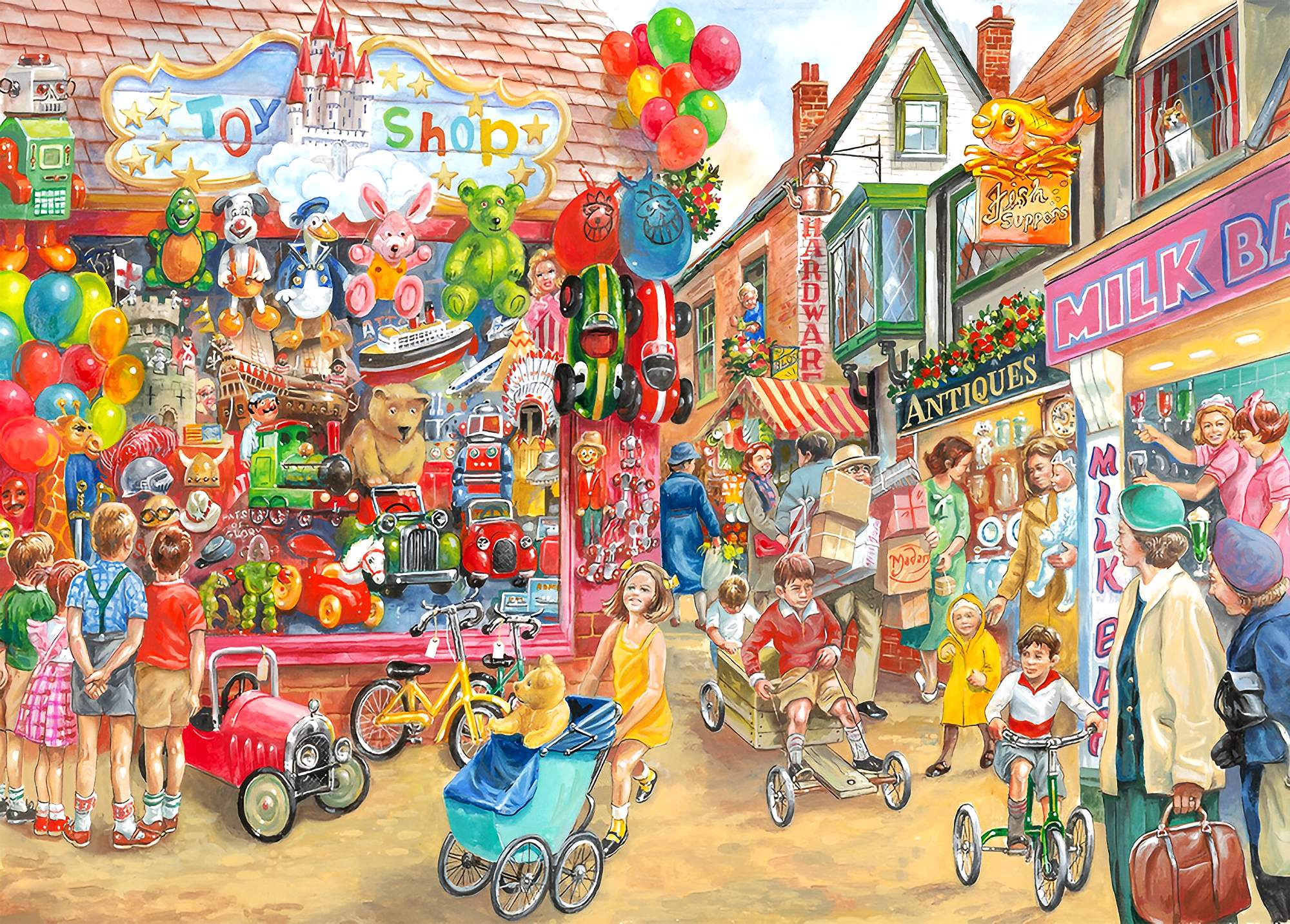 Solve Shopping Streets jigsaw puzzle online with 352 pieces