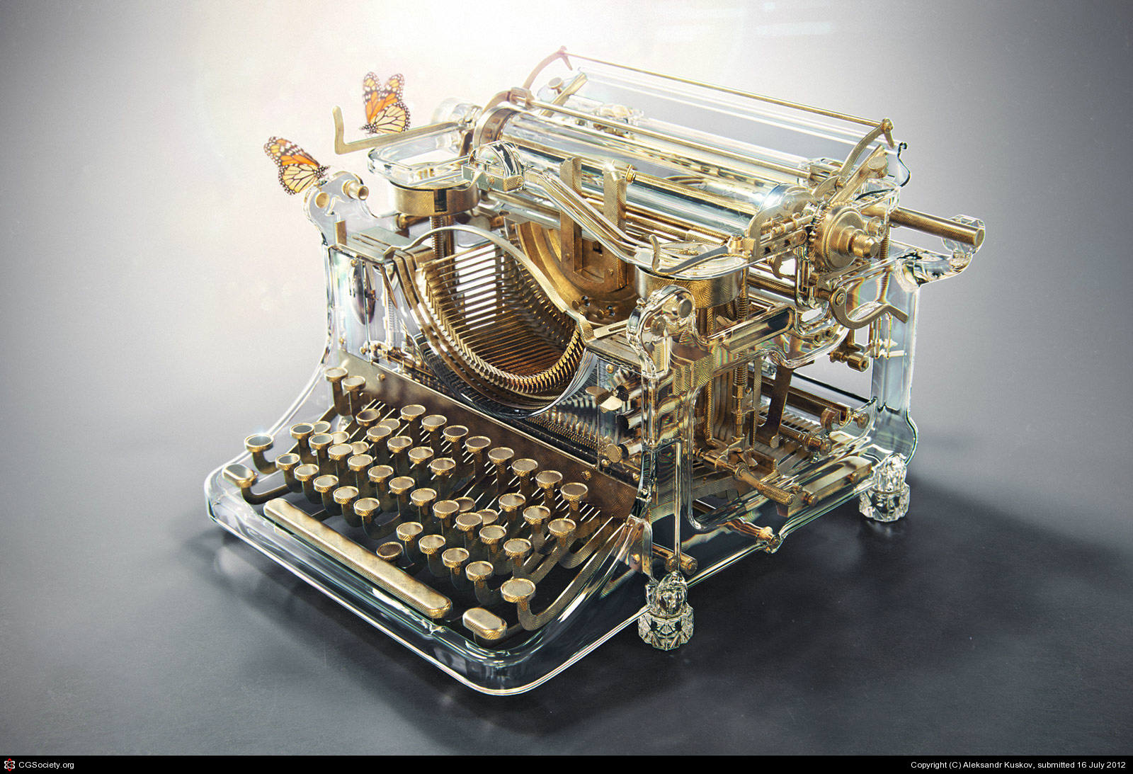 Solve See-Through Typewriter jigsaw puzzle online with 247 pieces