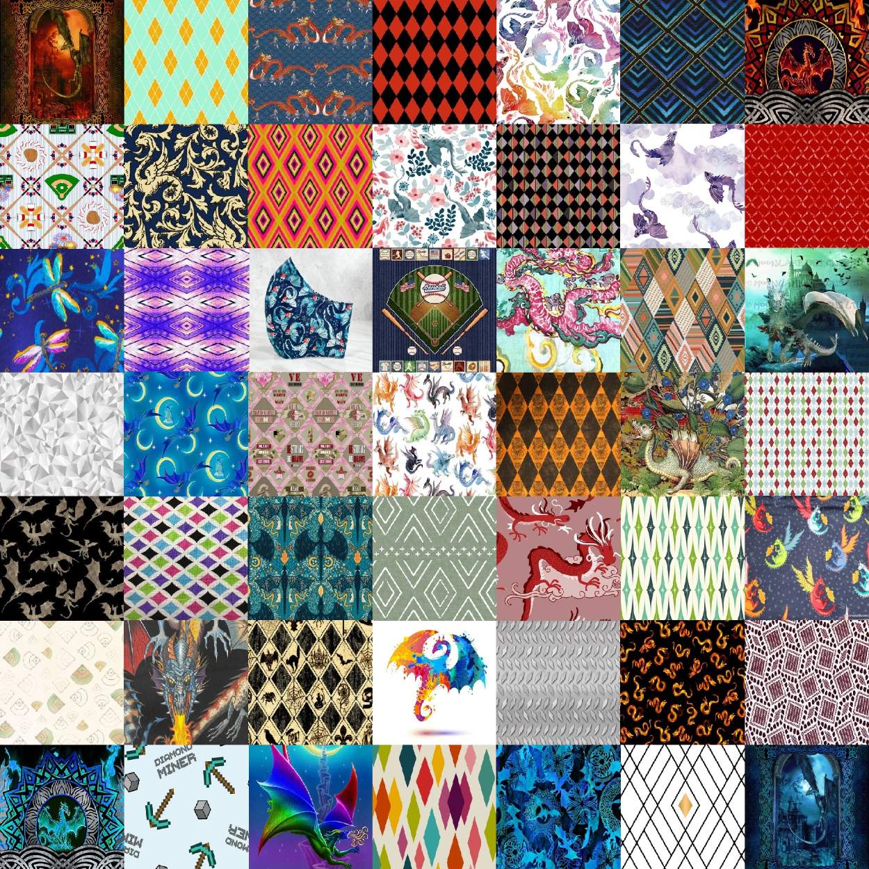 Jigsaw Puzzle | 100 pieces | Dragons and Diamonds | Jigidi