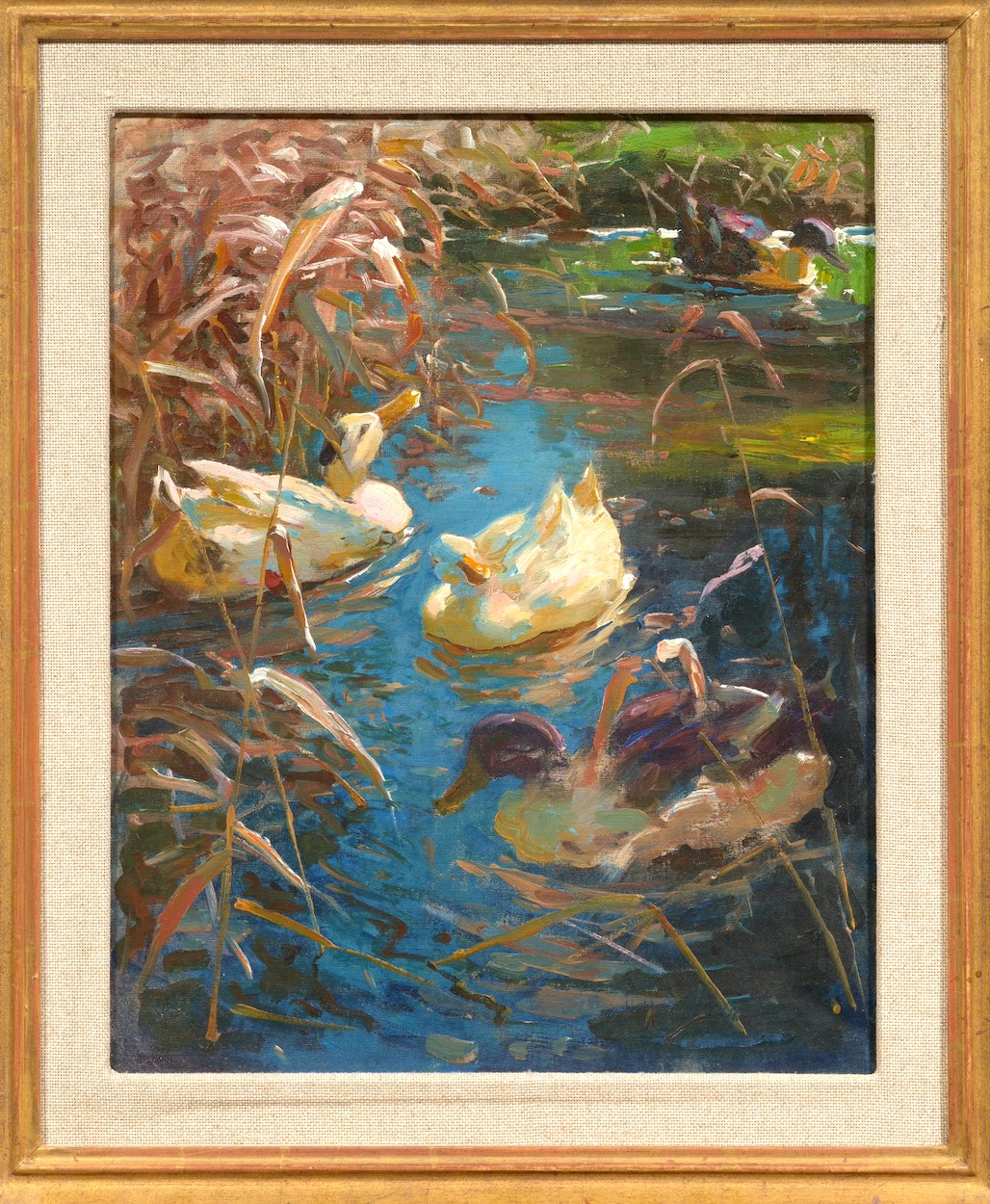 Solve Alexander Koester (German, 1864–1932) Ducks in Blue Reeds jigsaw ...