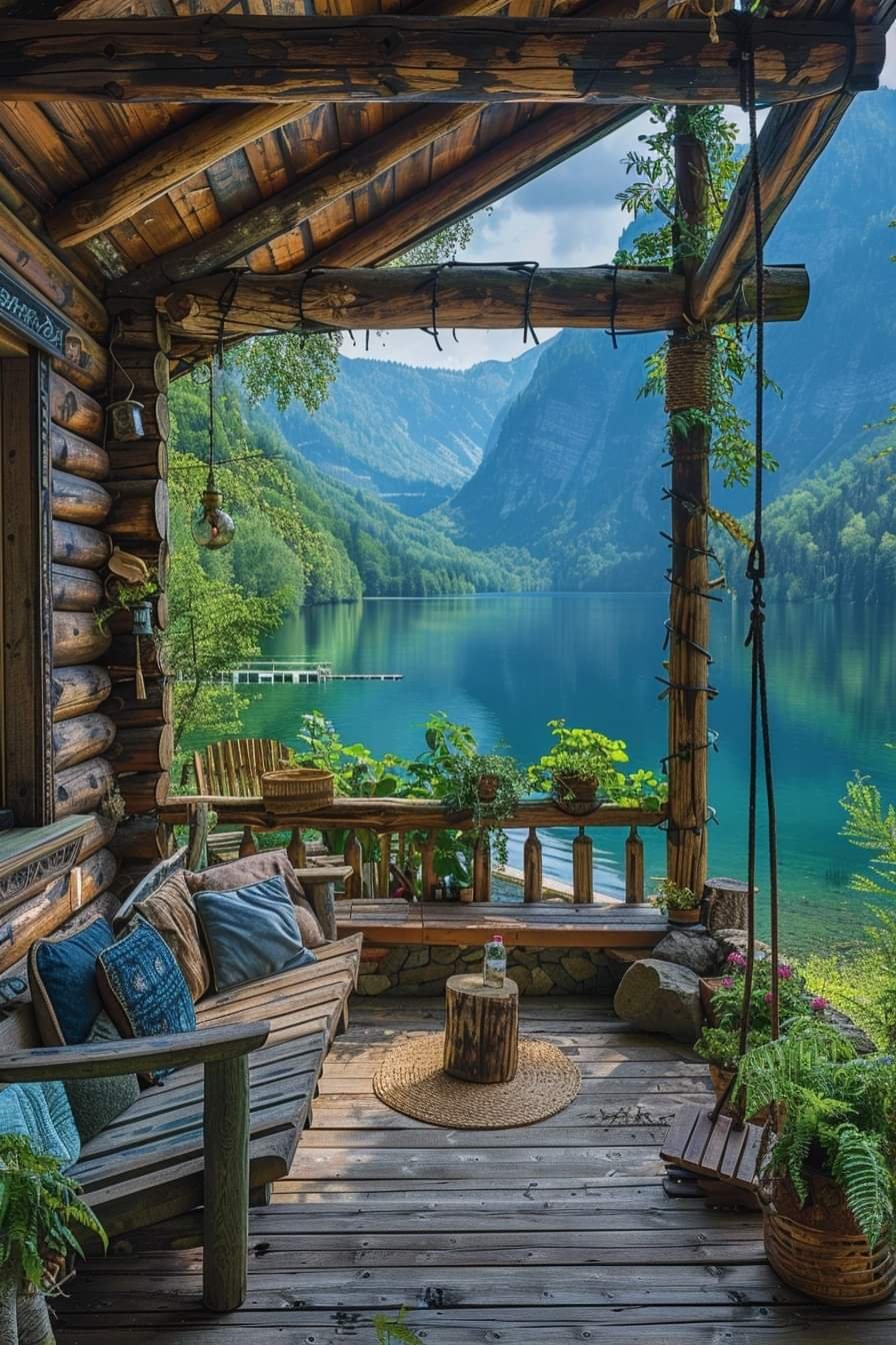 Solve Mountain Cabin 01 jigsaw puzzle online with 117 pieces