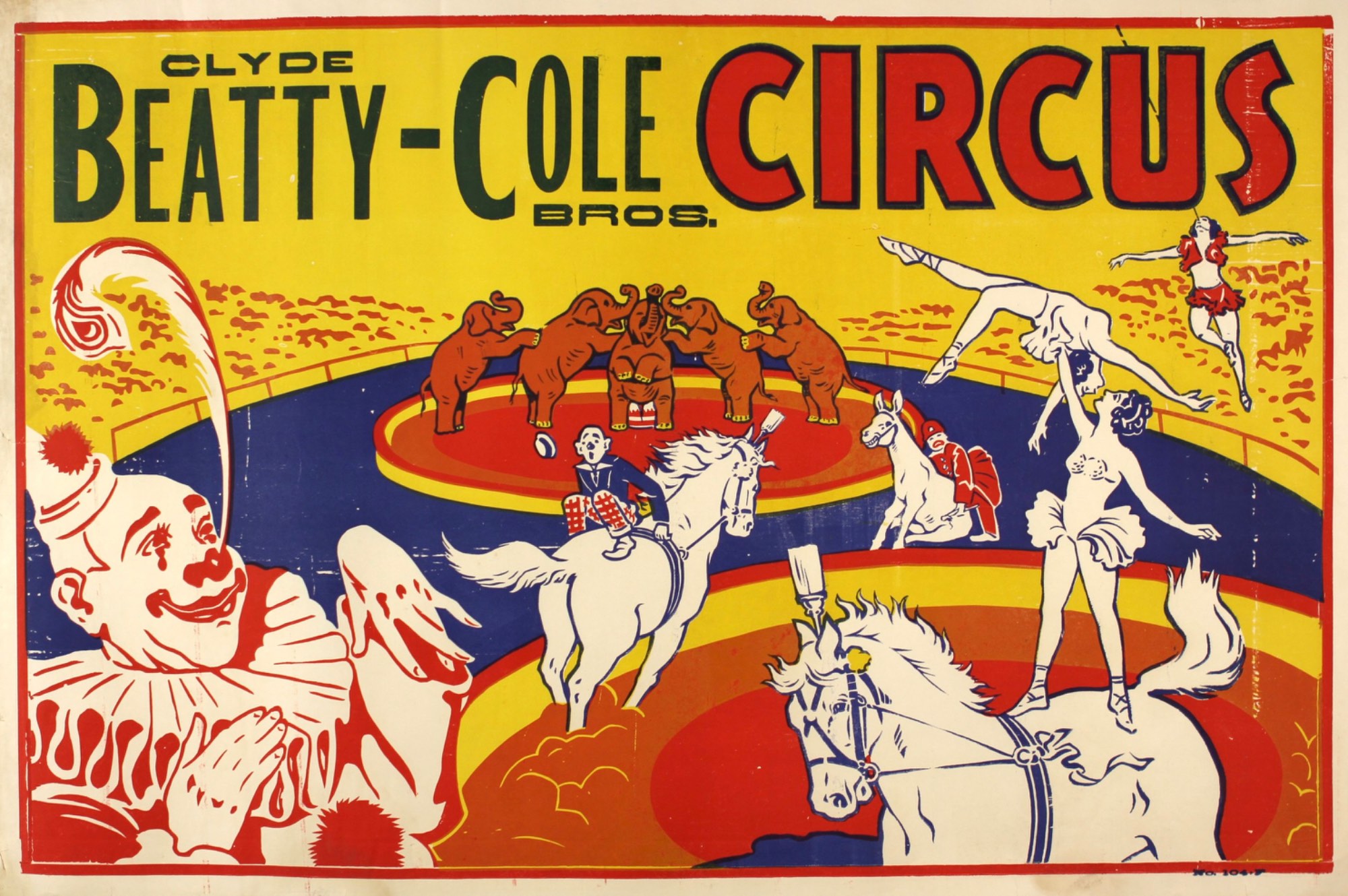 Solve 1950s Clyde Beatty - Cole Bros. Circus Poster jigsaw puzzle ...