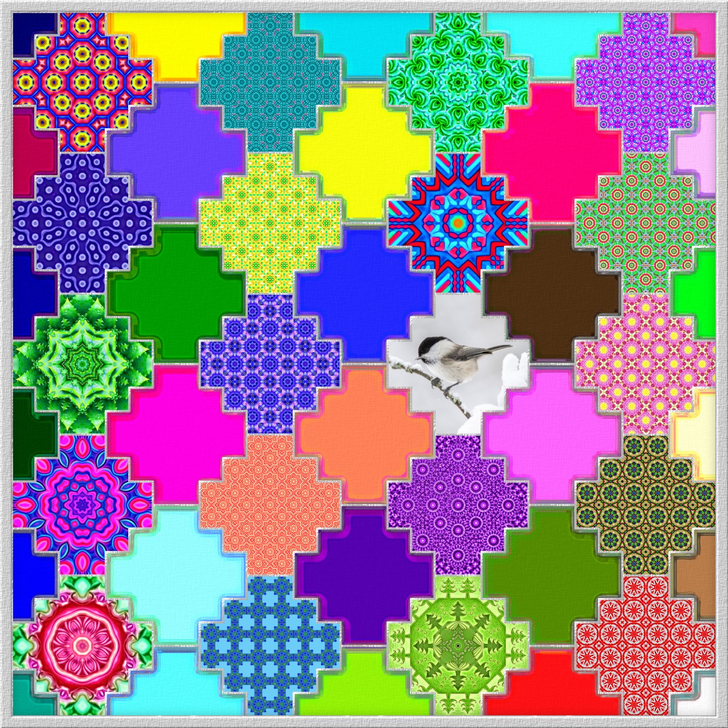 Solve Quilt 17 jigsaw puzzle online with 100 pieces