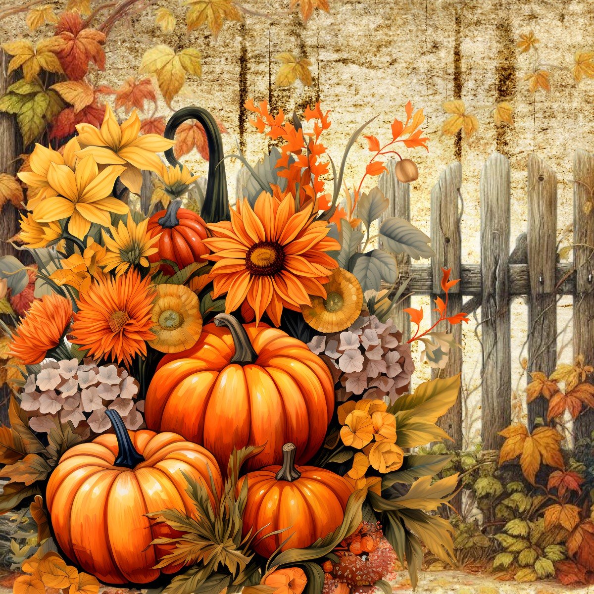 Jigsaw Puzzle | 49 pieces | Fall Garden 🌻(Small) | Jigidi