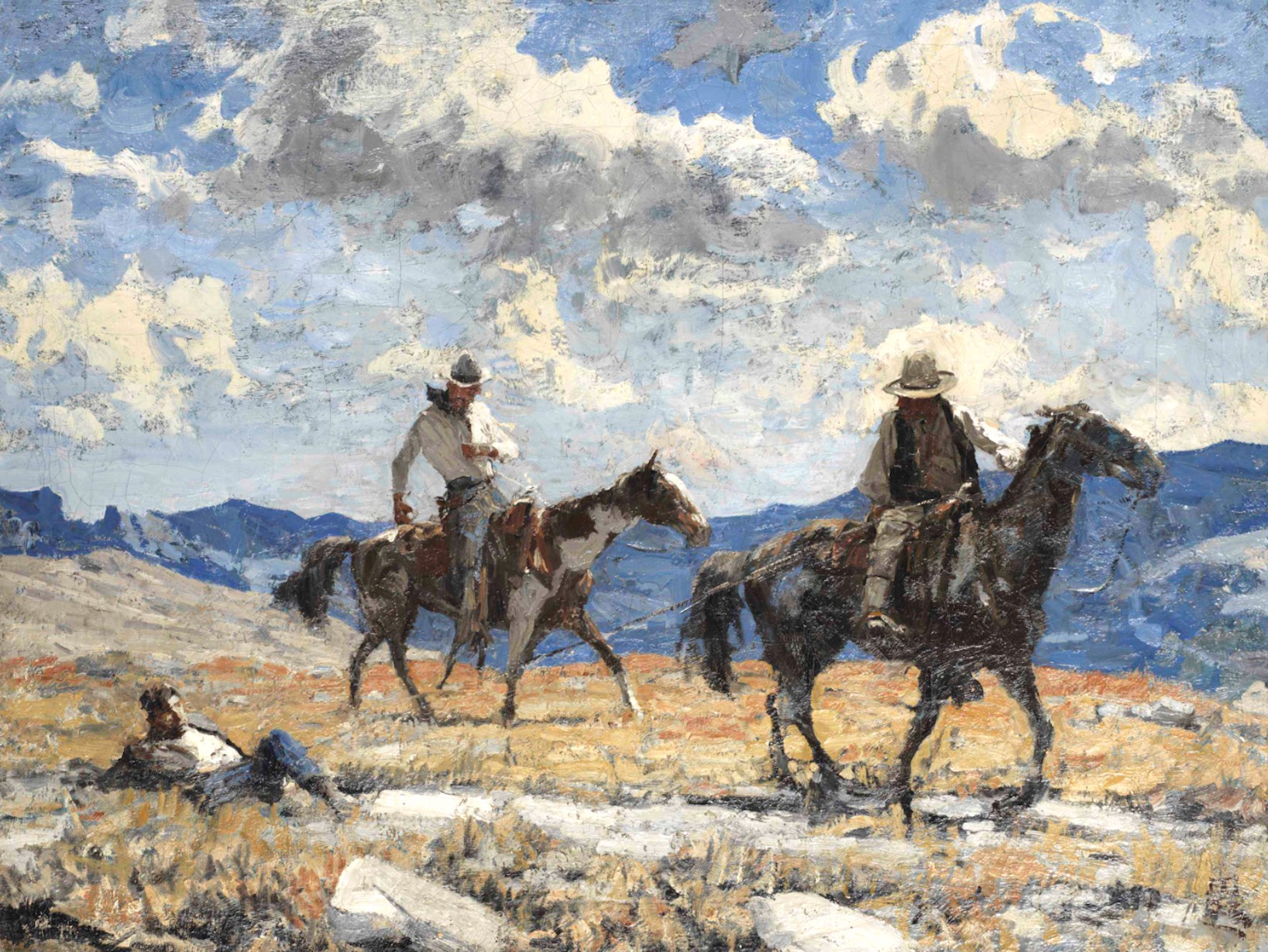Solve Harvey T. Dunn (1884–1952), "That'll be About Enough, Dusty ...