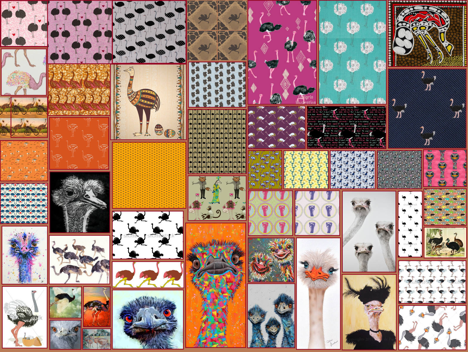 Solve Ogling Ostriches jigsaw puzzle online with 540 pieces