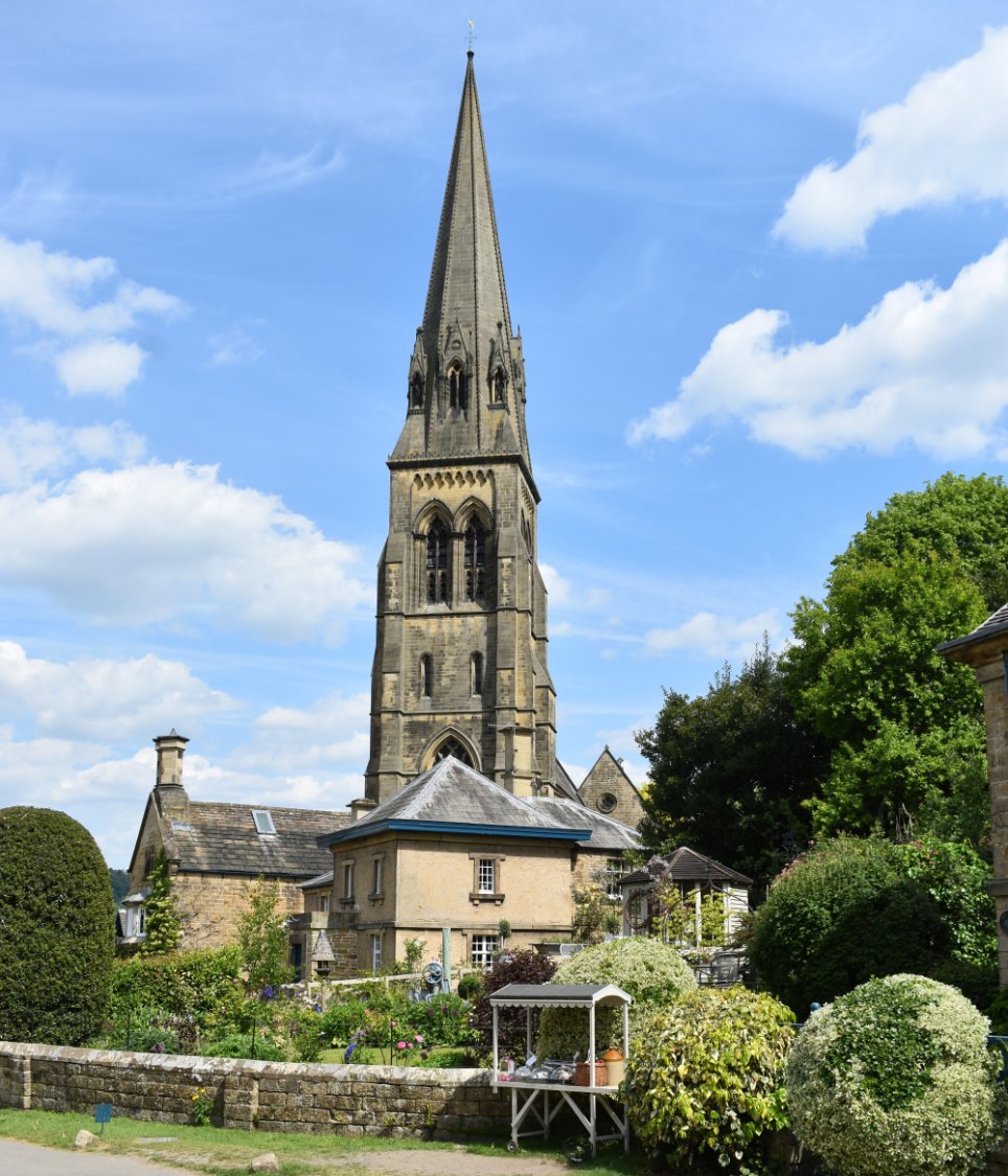 Solve Edensor village church, Derbyshire, England. jigsaw puzzle online ...