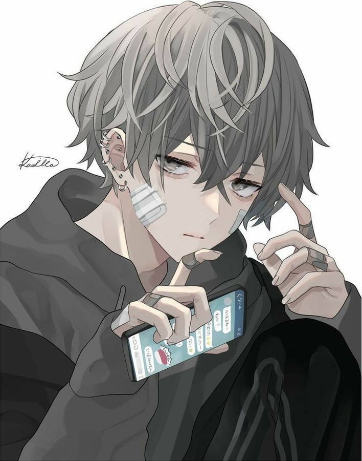 Solve Random anime boy-3 jigsaw puzzle online with 80 pieces