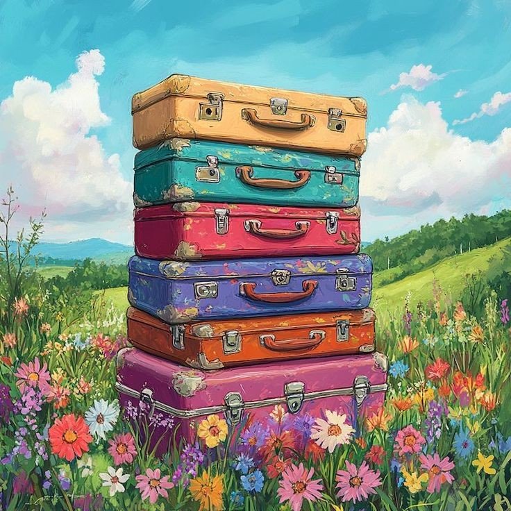Solve Vintage Luggage (1,773) jigsaw puzzle online with 64 pieces
