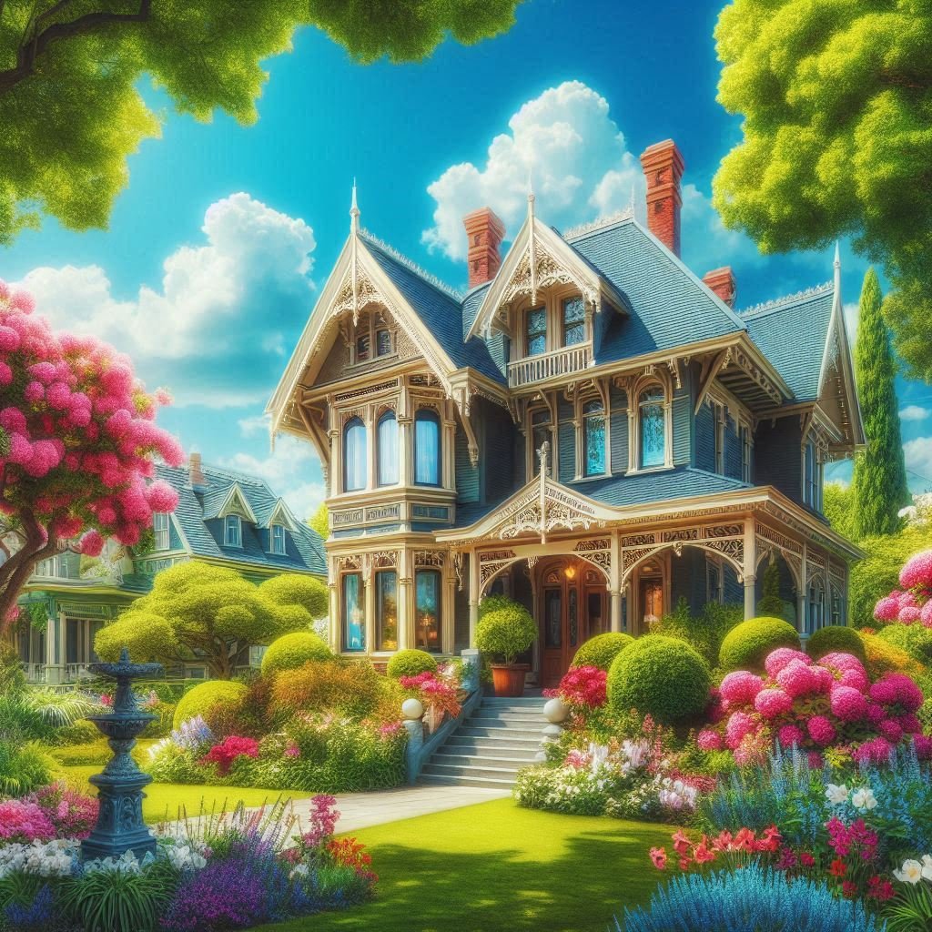 Solve Victorian Home jigsaw puzzle online with 49 pieces