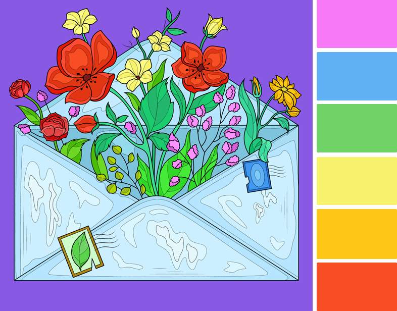 Solve Color Palette 50 jigsaw puzzle online with 20 pieces
