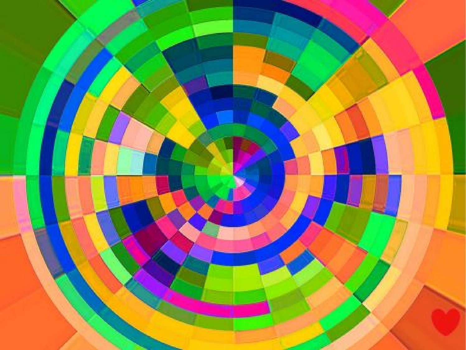 Solve Colorful Concentric Circles - Petite jigsaw puzzle online with 12 ...
