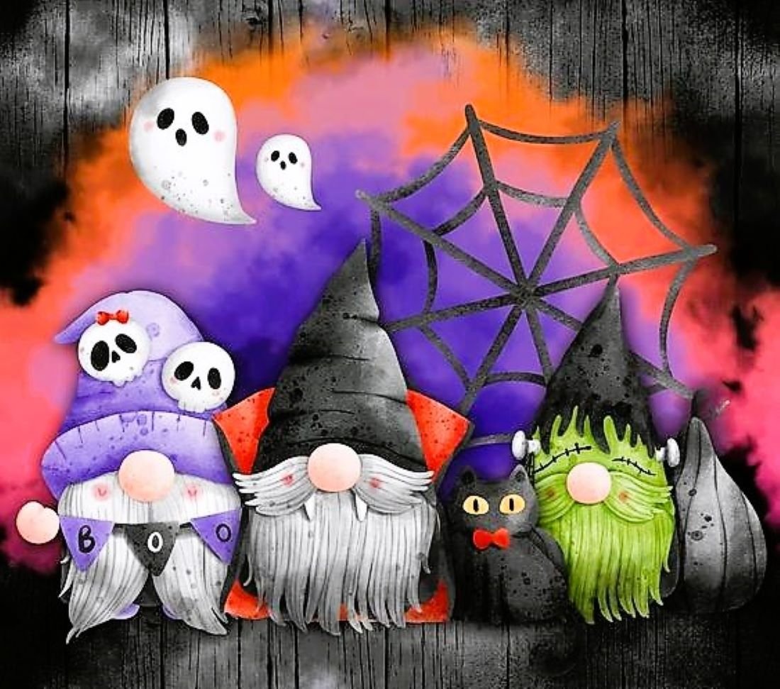Solve Gnome Halloween jigsaw puzzle online with 72 pieces