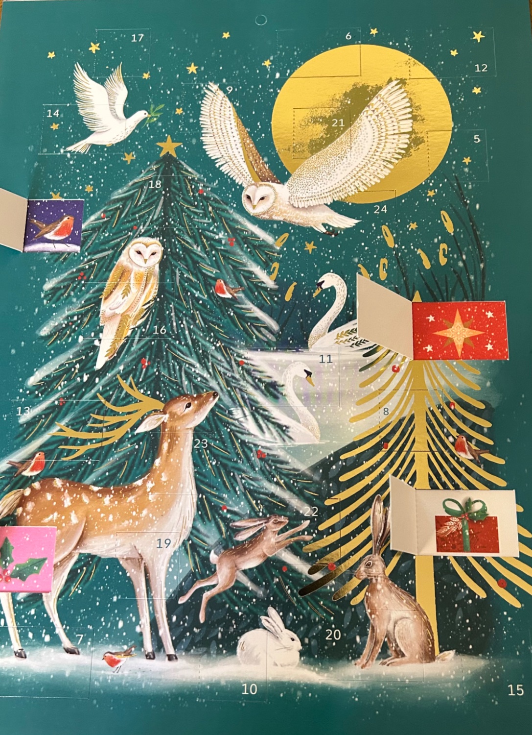 Solve Advent calendar jigsaw puzzle online with 266 pieces