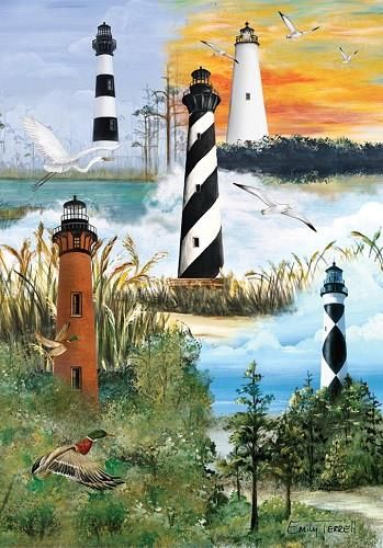 Solve Outer Banks Lighthouses, North Carolina, USA jigsaw puzzle online ...