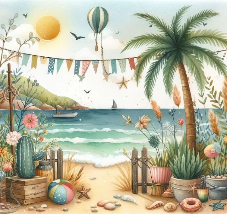 Solve Beach Vacation jigsaw puzzle online with 72 pieces