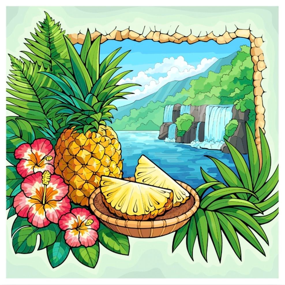 Solve PUZZLE - Tropical Summer jigsaw puzzle online with 81 pieces