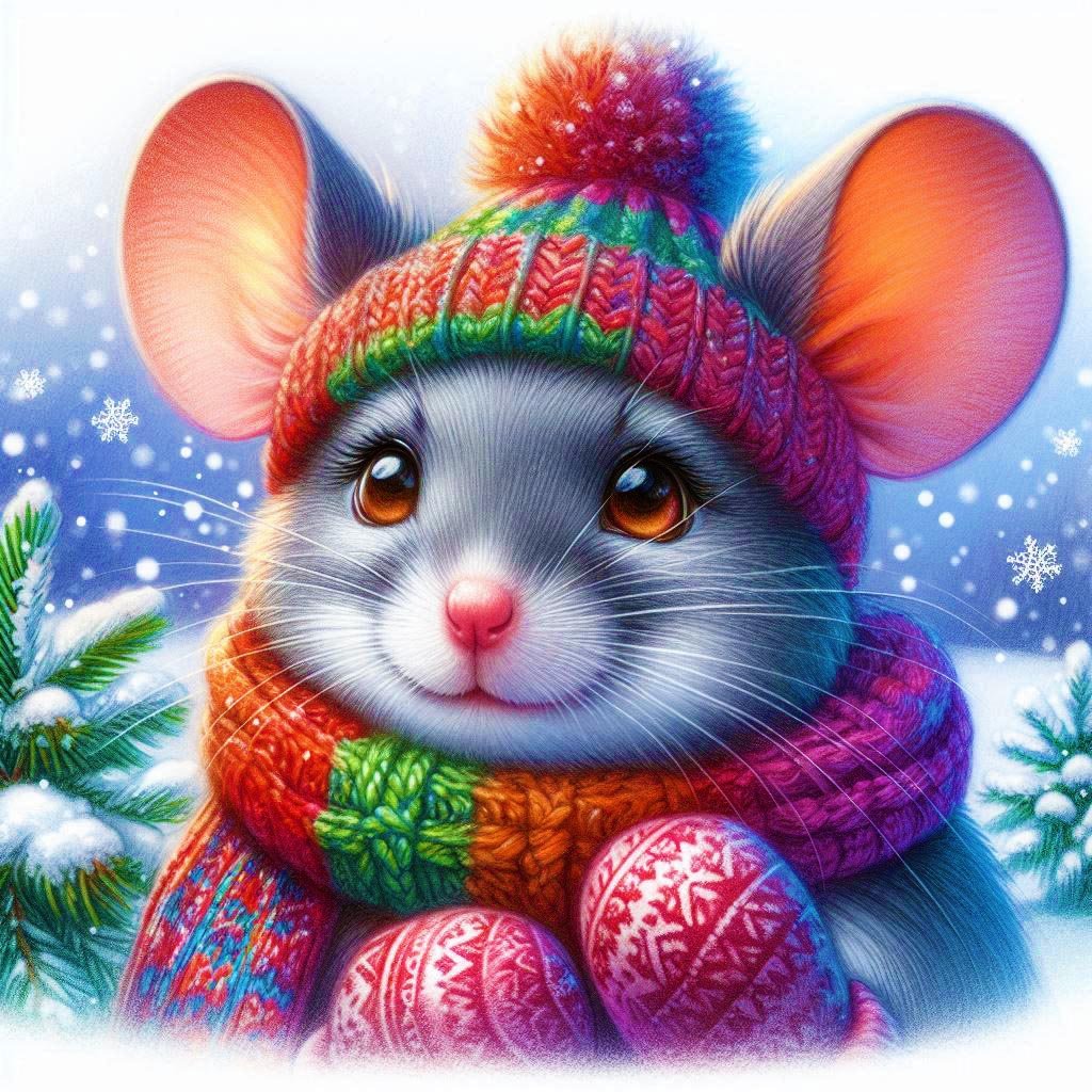 Solve Maggie Mouse having a fun time outside in the snow jigsaw puzzle ...
