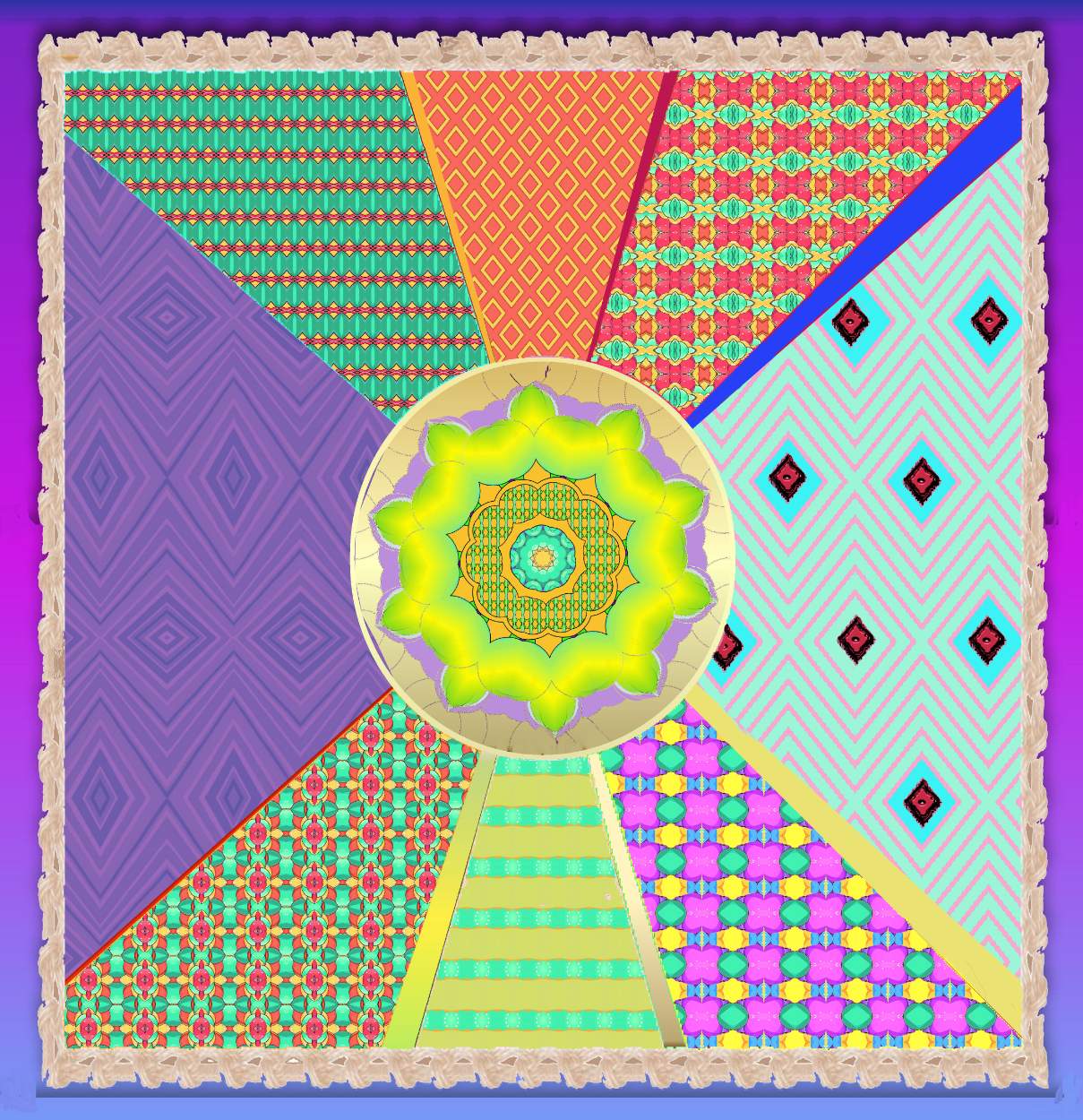 Solve STITCHED UP jigsaw puzzle online with 100 pieces