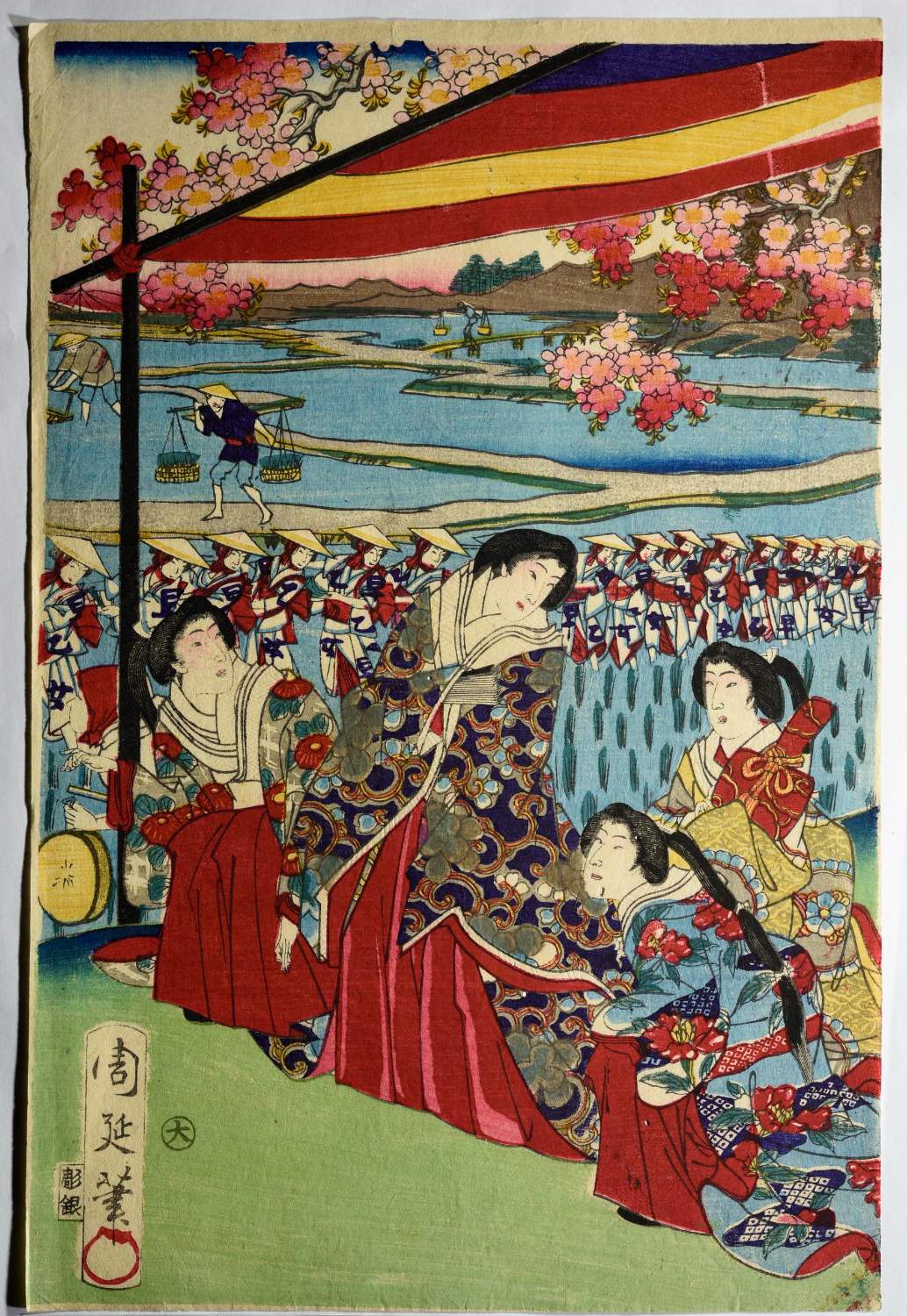 Solve Rice planting ceremony inside the temporary Imperial Palace (1877 ...