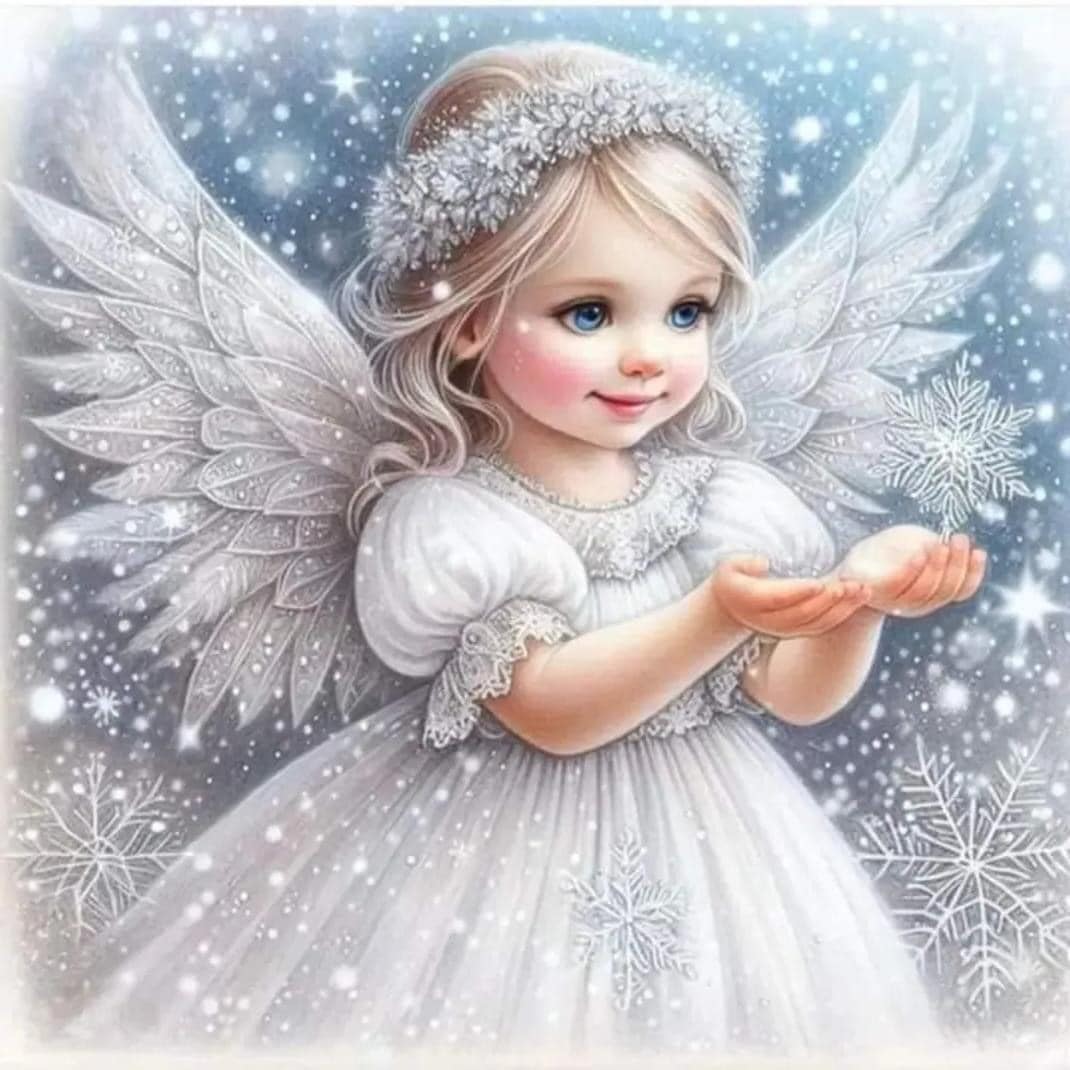 Solve Little Snow Angel jigsaw puzzle online with 36 pieces